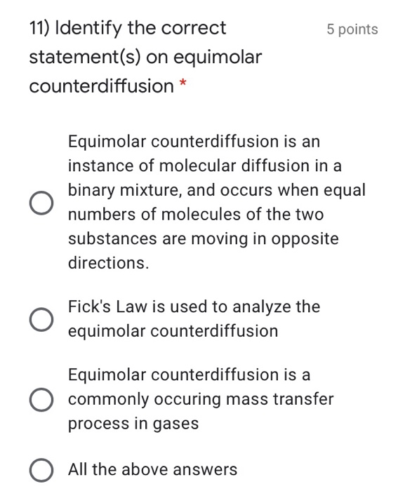 Solved 5 points 11) Identify the correct statement(s) on | Chegg.com