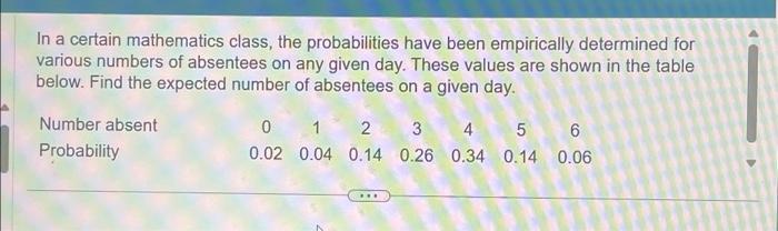 Solved In a certain mathematics class, the probabilities | Chegg.com