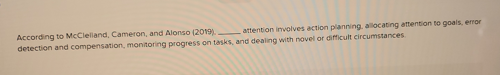 Solved According to McClelland, Cameron, and Alonso | Chegg.com