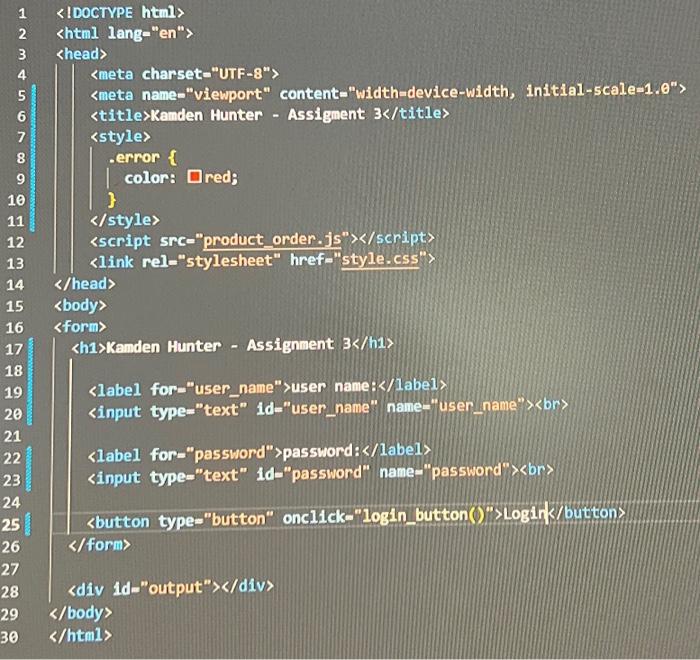 Solved Arrays and Objects Partl: Create a web page | Chegg.com