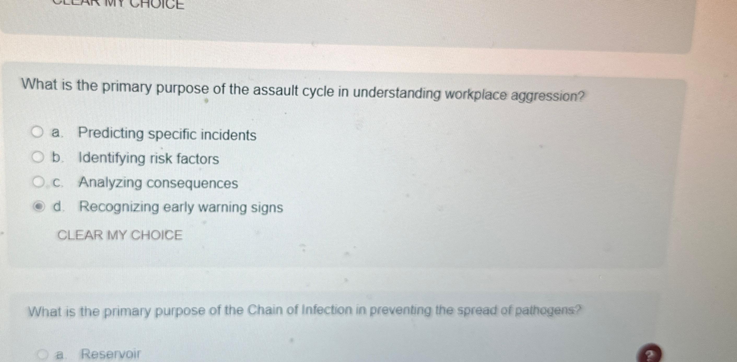 Solved What is the primary purpose of the assault cycle in | Chegg.com