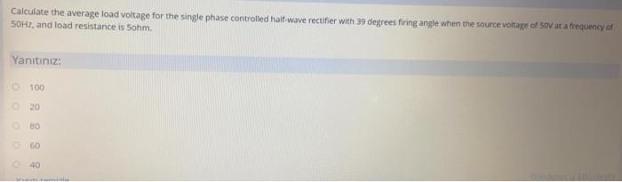 Solved Calculate the average load voltage for the single | Chegg.com