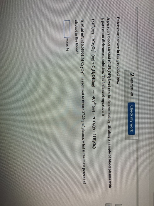 Solved 2 attempts left Check my work Enter your answer in | Chegg.com