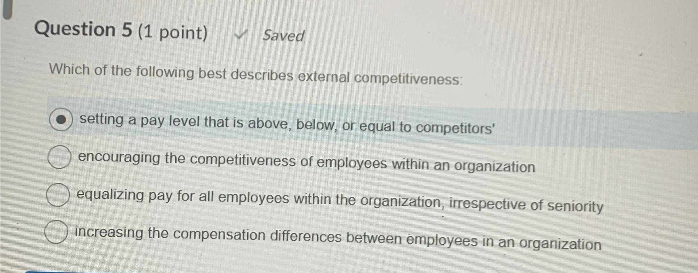 Solved Question 5 (1 ﻿point) ﻿SavedWhich of the following | Chegg.com