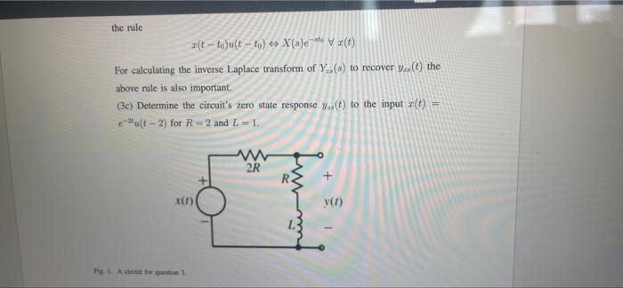 Solved Question 3. Consider the circuit of Fig. 1. (3a) | Chegg.com