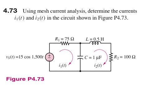 Solved Using mesh current analysis, determine the currents | Chegg.com
