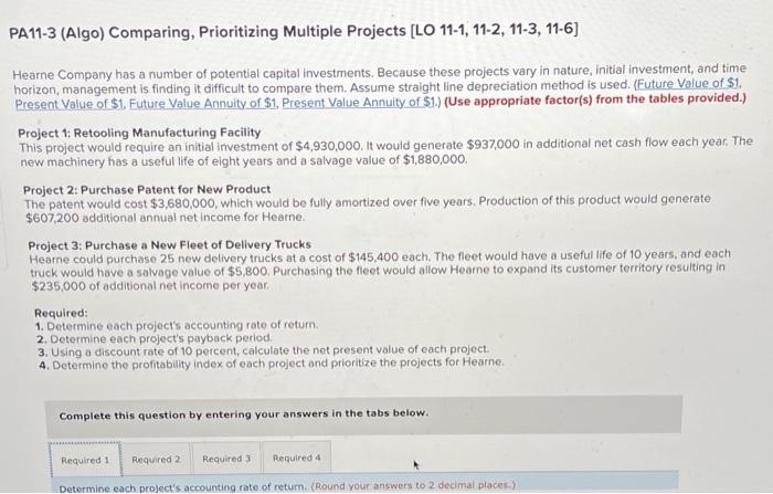 Solved PA11-3 (Algo) Comparing, Prioritizing Multiple | Chegg.com