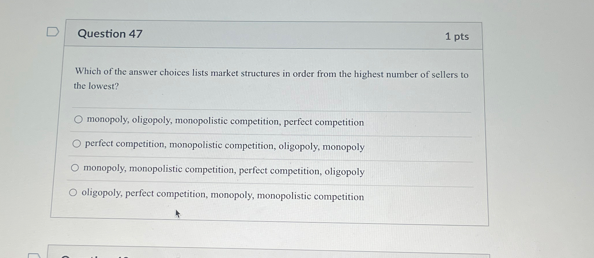 Solved Question 471 ﻿ptsWhich of the answer choices lists | Chegg.com