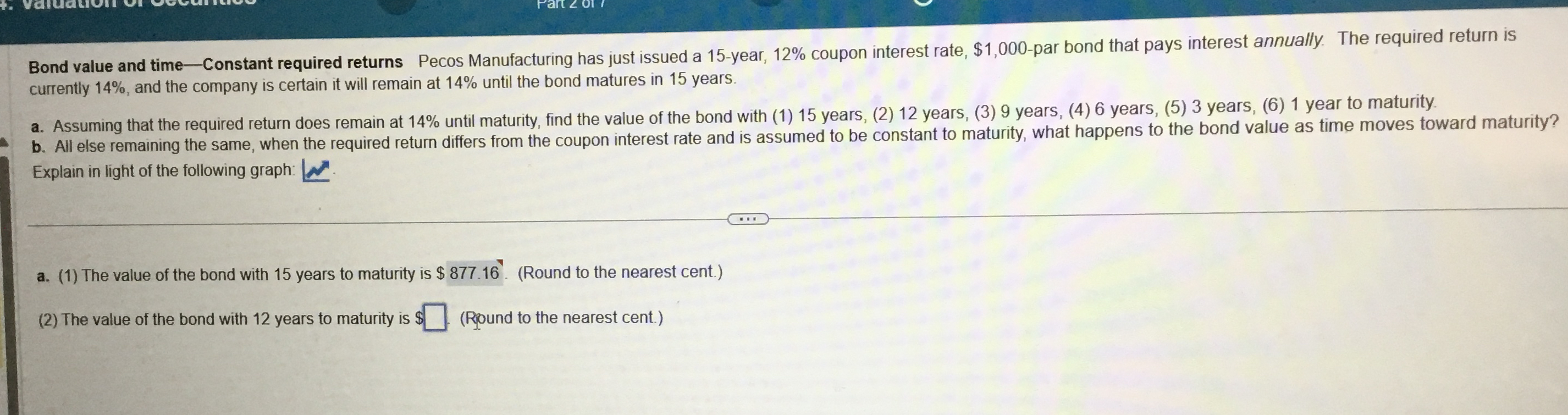 Solved Bond value and time-Constant required returns Pecos | Chegg.com