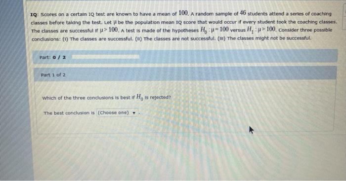 Solved IQ: Scores on a certain 1Q test are known to have a | Chegg.com