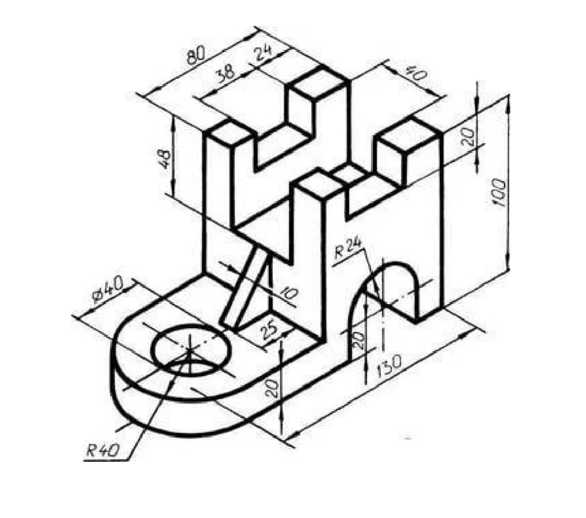 Solved can you please create a top, front, and profile | Chegg.com