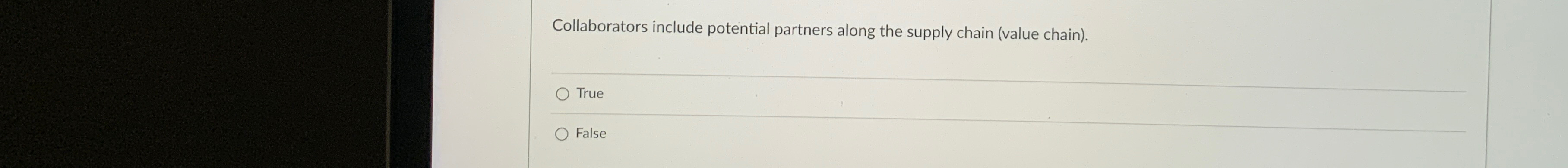 Solved Collaborators include potential partners along the | Chegg.com