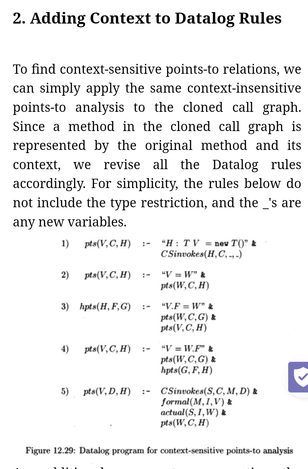Solved 1. Contexts and Call Strings The context-sensitive | Chegg.com