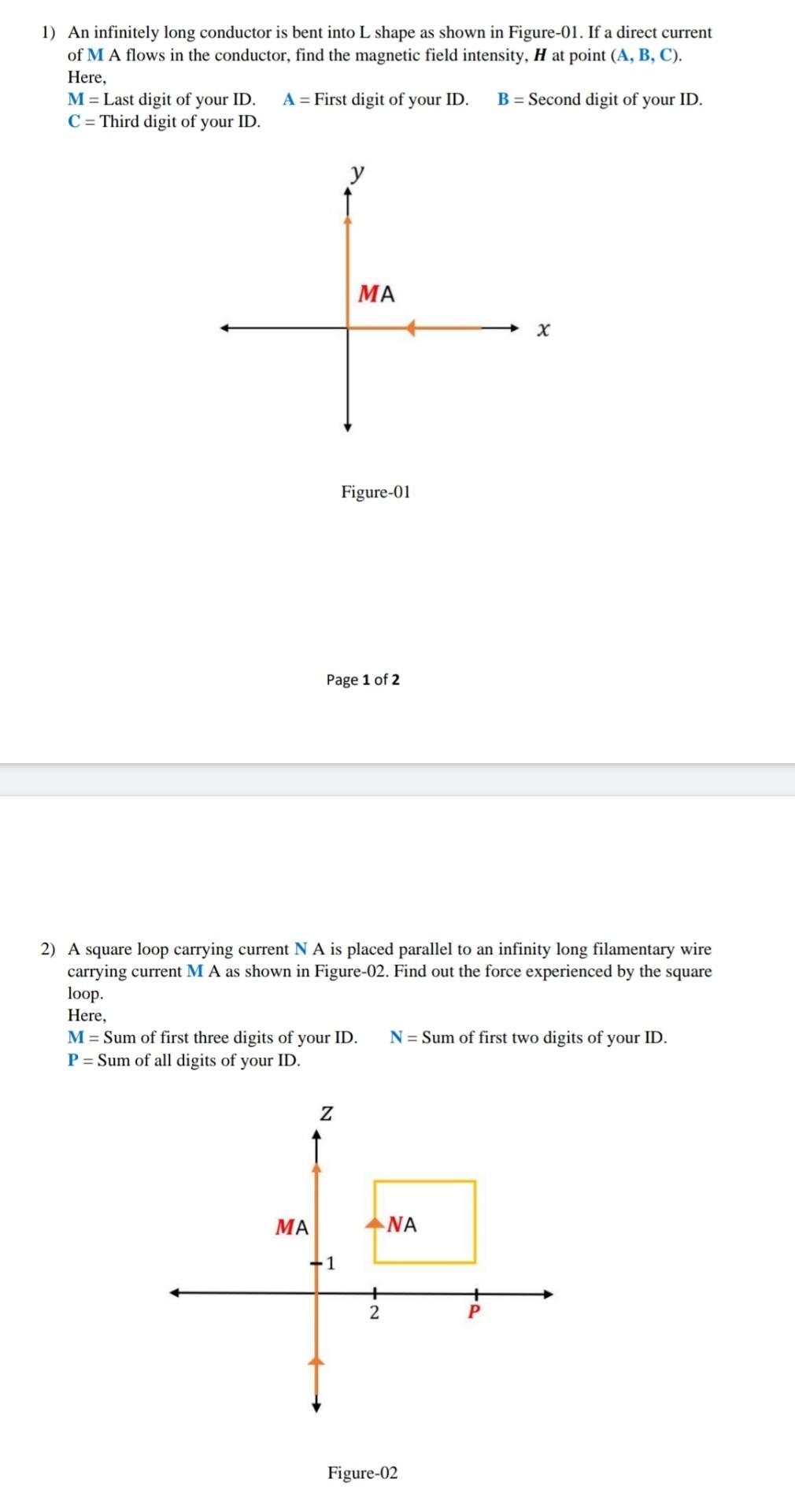 Solved 1) An infinitely long conductor is bent into L shape | Chegg.com