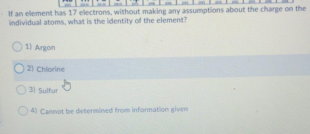Solved If an element has 17 electrons, without making any | Chegg.com