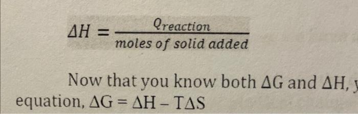 Solved using the following information calculate delta H & | Chegg.com