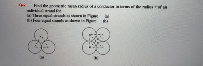 Solved Q-2 Find the geometric mean radius of a conductor in | Chegg.com