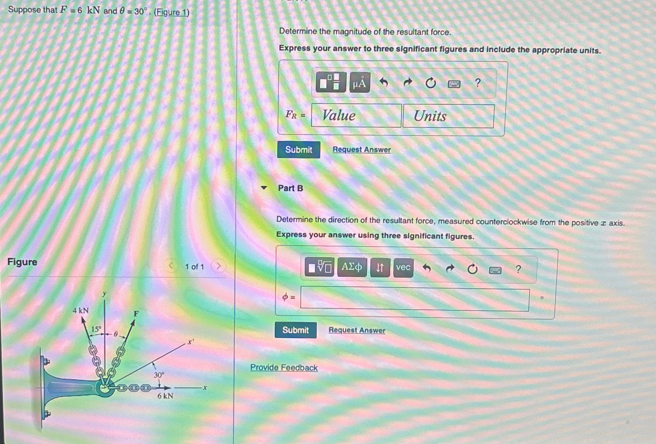 Solved Suppose that F=6kN ﻿and θ=30°. (Figure 1)Determine | Chegg.com