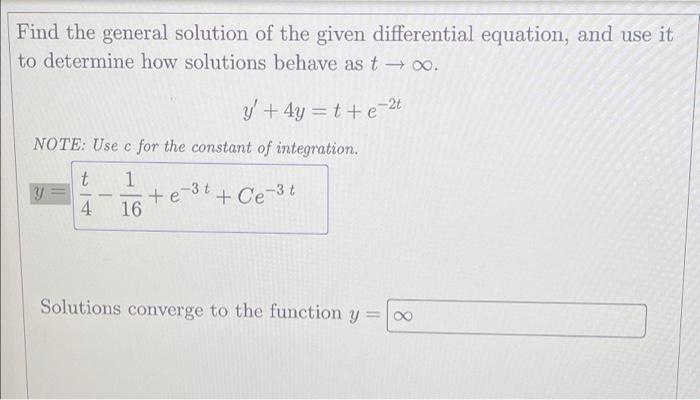 Solved Find the general solution of the given differential | Chegg.com