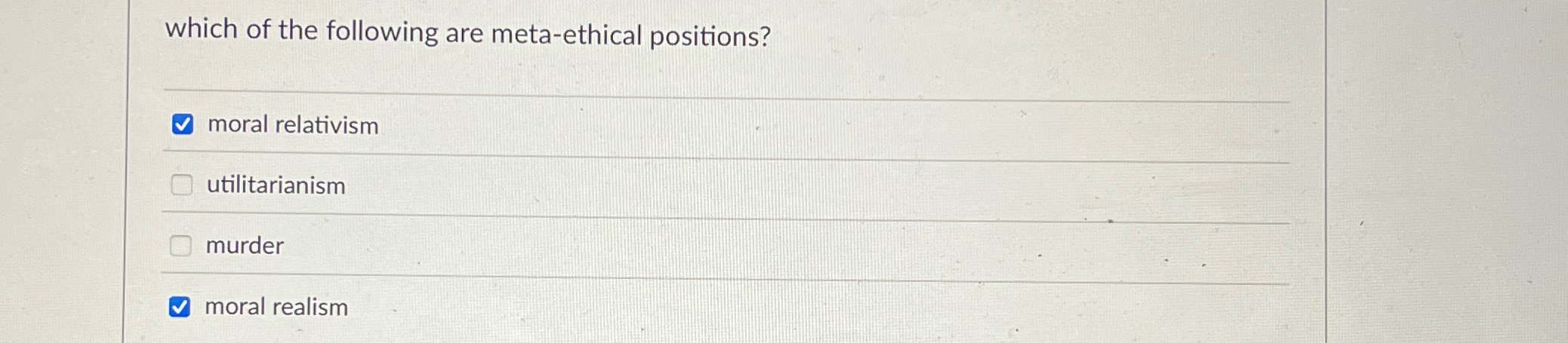 Solved which of the following are meta-ethical | Chegg.com