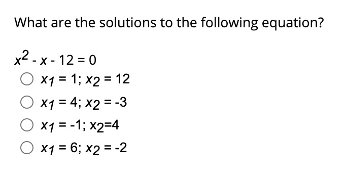 Solved What are the solutions to the following | Chegg.com