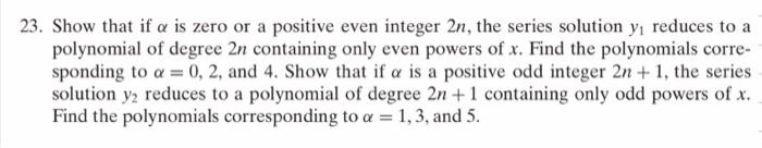 Solved 23. Show that if a is zero or a positive even integer | Chegg.com