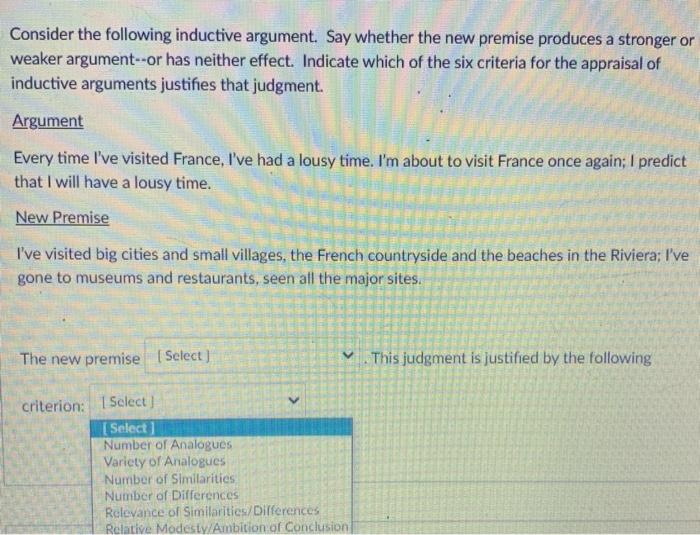 Solved Consider the following inductive argument. Say | Chegg.com