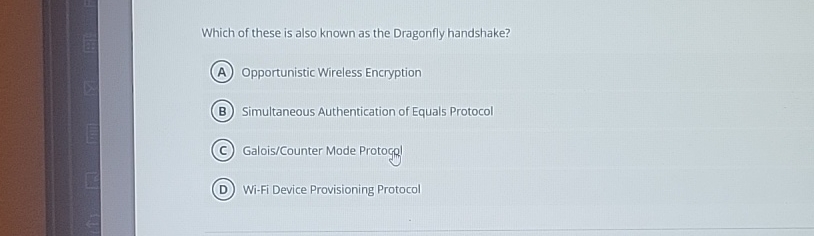 Solved Which of these is also known as the Dragonfly | Chegg.com