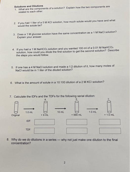 Solved Homework #2: Graphing Review / Solutions \& Dilutions | Chegg.com