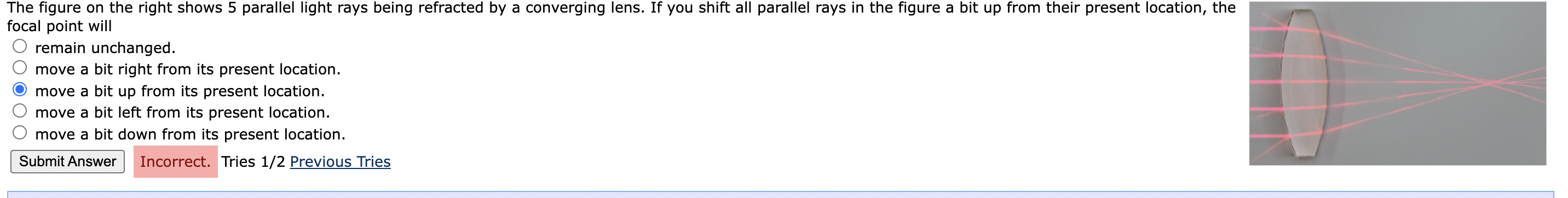 Solved The figure on the right shows 5 ﻿parallel light rays | Chegg.com