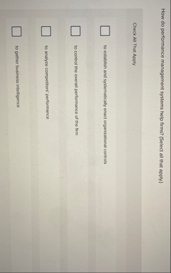 Solved How do performance management systems help firms? | Chegg.com