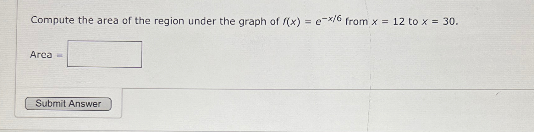 Solved Compute the area of the region under the graph of | Chegg.com