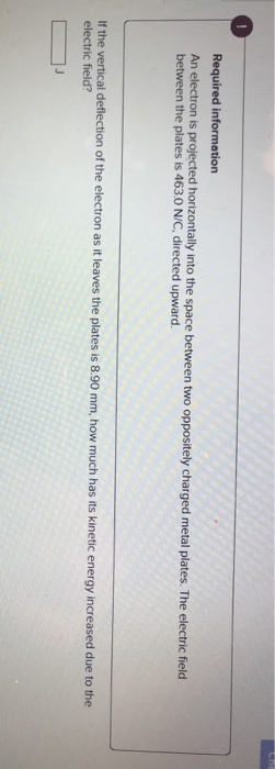 Solved An electron is projected horizontally into the space | Chegg.com