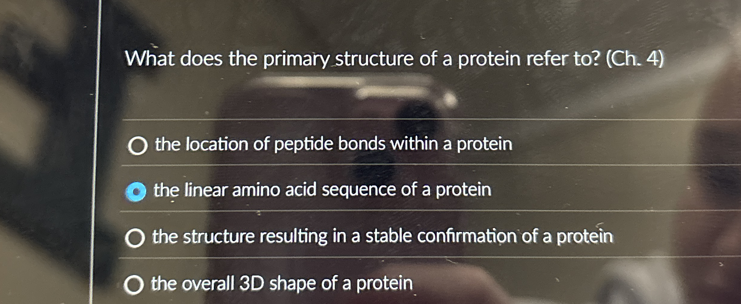Solved What does the primary structure of a protein refer | Chegg.com