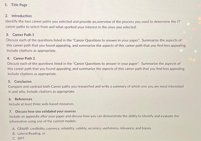 Solved The "Thinking Critically about Careers" project is | Chegg.com