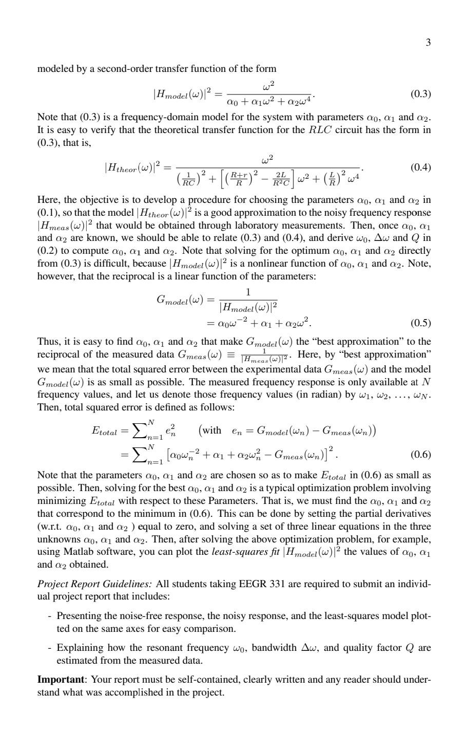 Solved APPLICATION-ORIENTED COMPUTER PROJECT: EEGR 331 - | Chegg.com