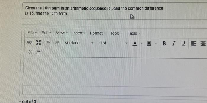 Solved Given the 10 th term in an arithmetic sequence is 5 | Chegg.com
