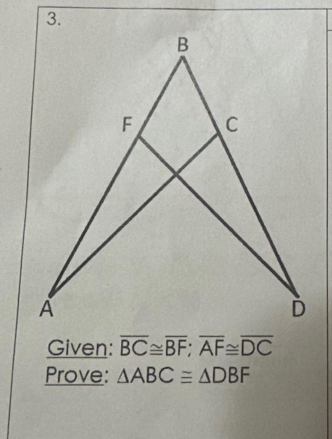 Solved Given: ?bar (BC)~?b=ar (BF);bar (AF)~?b=ar (DC)Prove: | Chegg.com