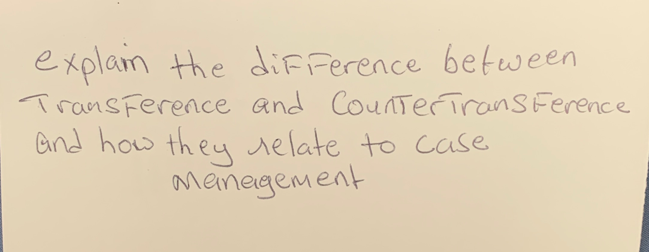 Solved explain the difference between Transference and | Chegg.com