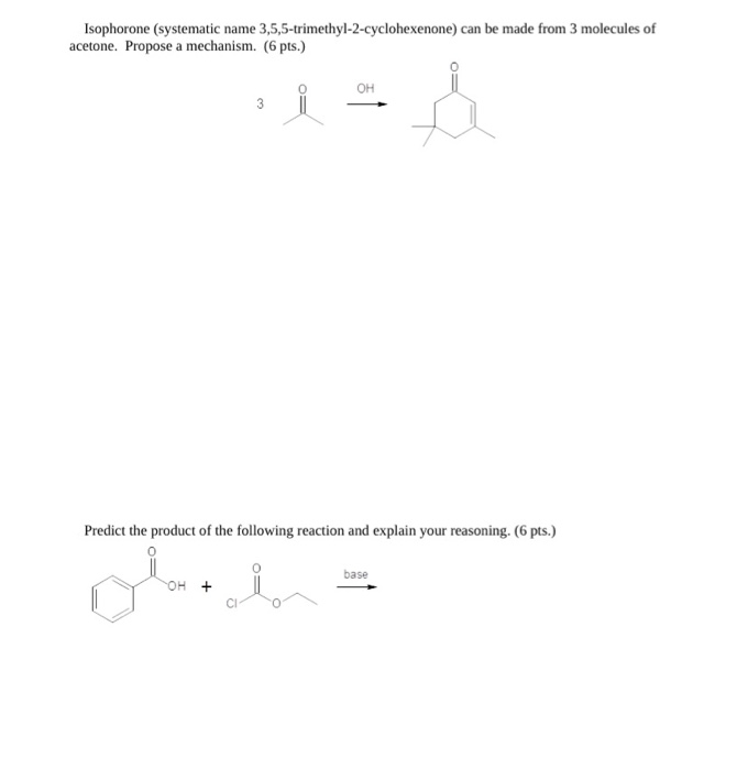 Solved Isophorone (systematic name | Chegg.com