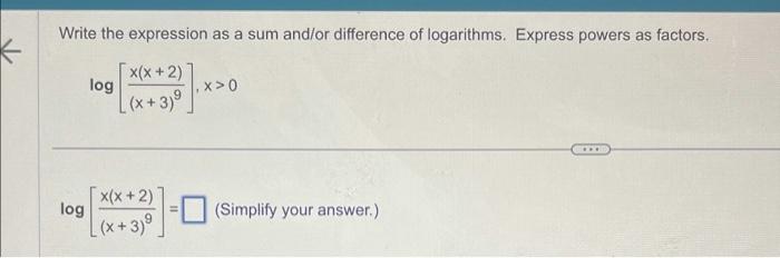 Solved Write the expression as a sum and/or difference of | Chegg.com