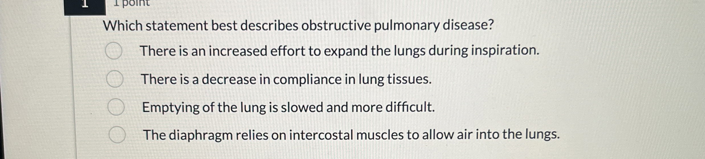 Solved Which statement best describes obstructive pulmonary | Chegg.com