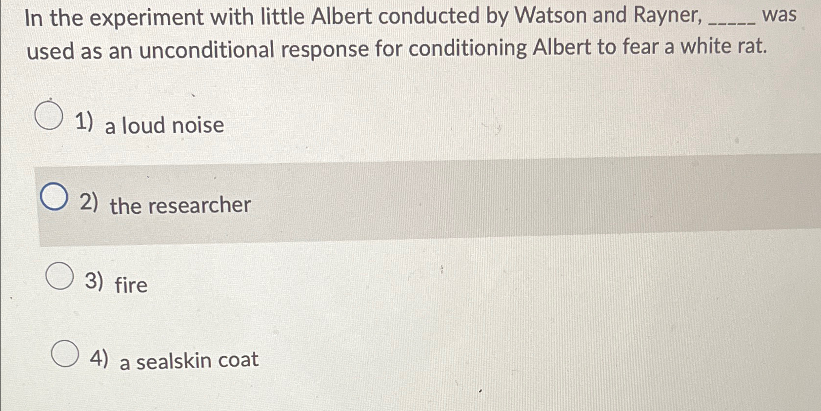 Solved In the experiment with little Albert conducted by | Chegg.com