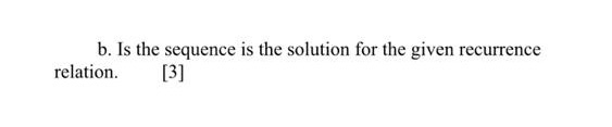 Solved Consider The Recurrence Relation An 8an 1 16an 2