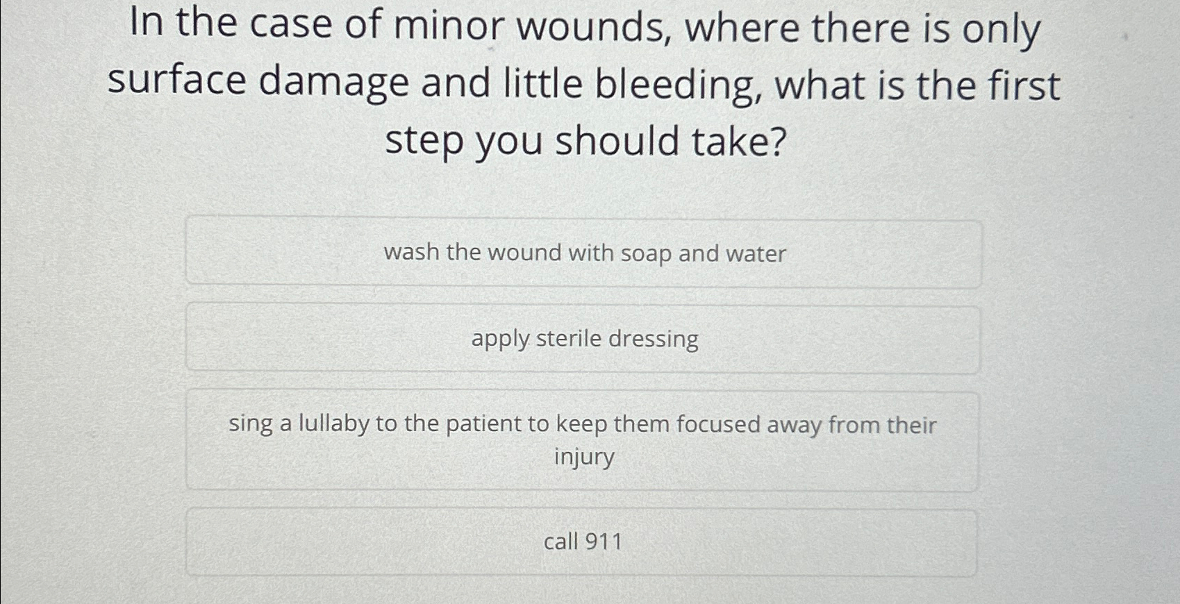 Solved In the case of minor wounds, where there is only | Chegg.com