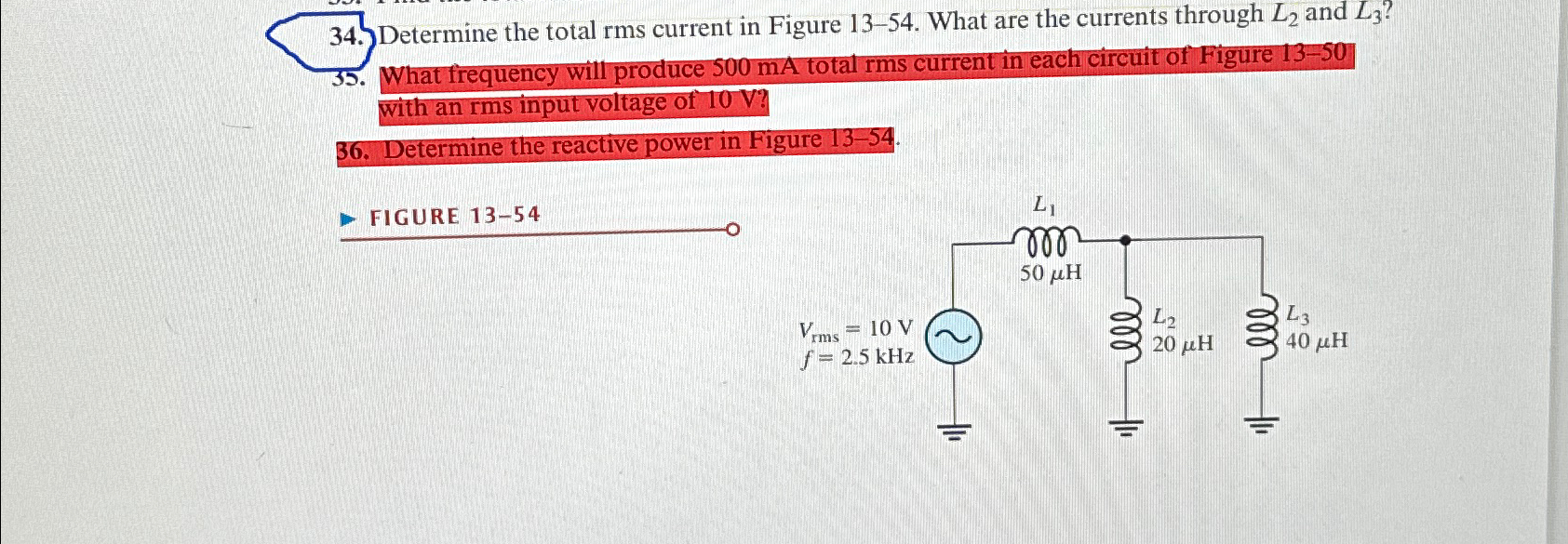 Solved Determine the total rms current in Figure 13-54. | Chegg.com