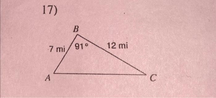 Solved 13)Find m∠A15)17) | Chegg.com