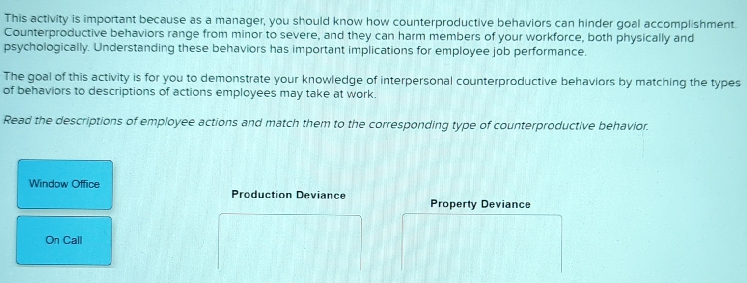 Solved This activity is important because as a manager, you | Chegg.com