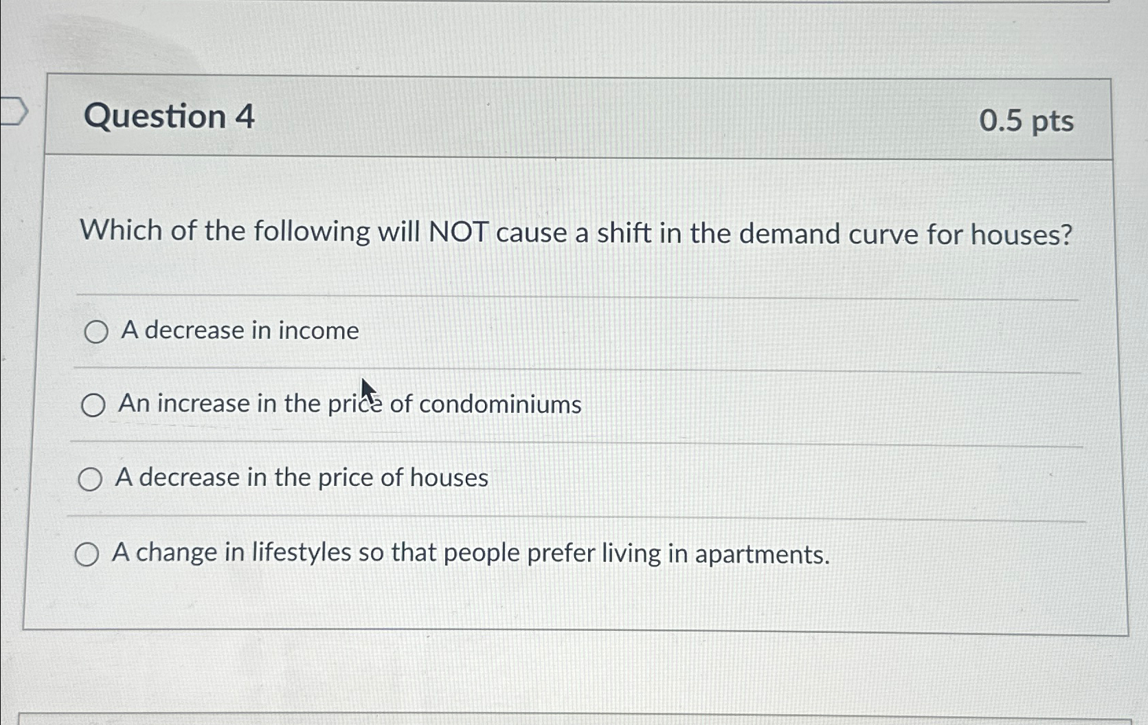 Solved Question 40.5ptsWhich of the following will NOT cause | Chegg.com