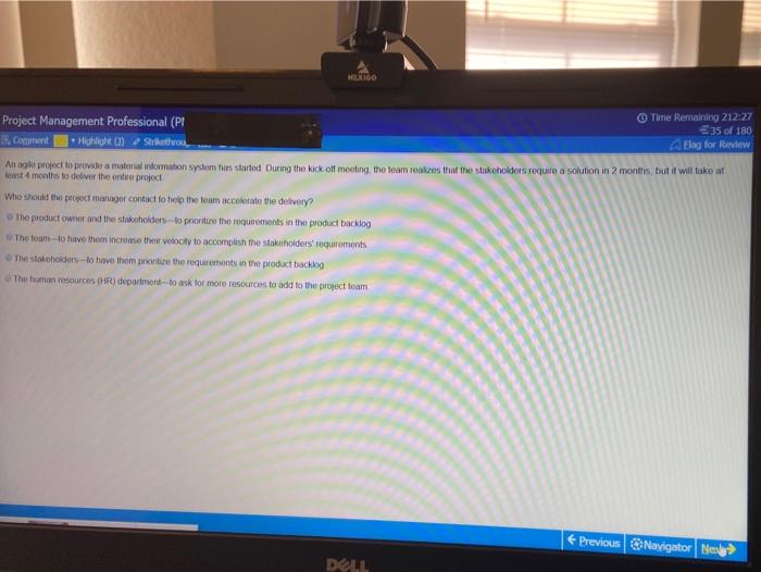 Solved ERGO Time Remaining 212:27 Project Management | Chegg.com